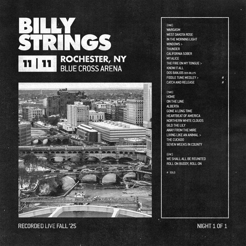 Billy Strings Live Concert Setlist at Blue Cross Arena, Rochester, NY ...